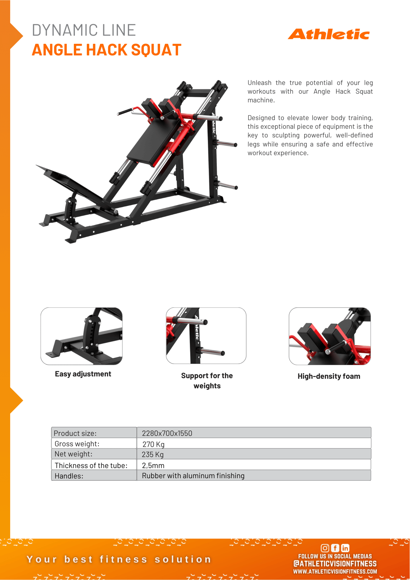 DYNAMIC LINE - ANGLE HACK SQUAT